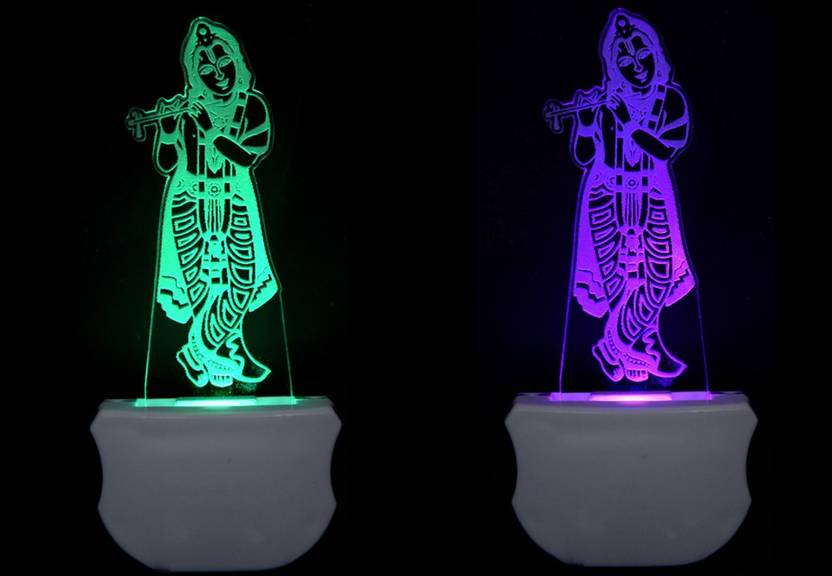 A Singh The Lord Krishna 3D illusion Led Night Lamp comes with 7 ...