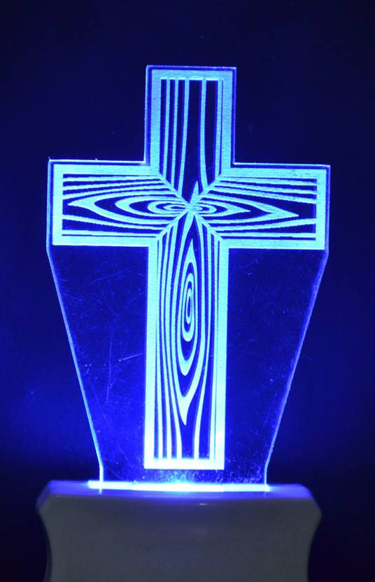 A Singh The Christian Cross 3D Illusion Night Lamp Comes with 7 ...