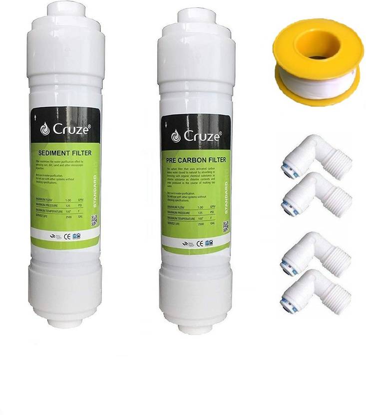 Cruze PRE CARBON AND SEDIMENT FILTER WITH TEFLON AND 4 CONNECTOR Solid ... Cruze PRE CARBON AND SEDIMENT FILTER WITH TEFLON AND 4 CONNECTOR Solid ...