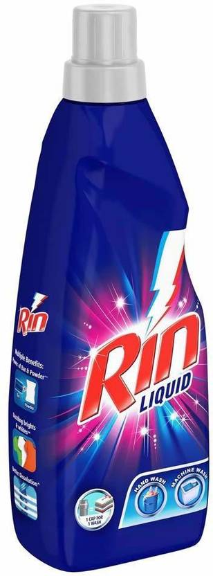 Rin Liquid Detergent, 430ml (Pack of 2) Multi-Fragrance Liquid ...