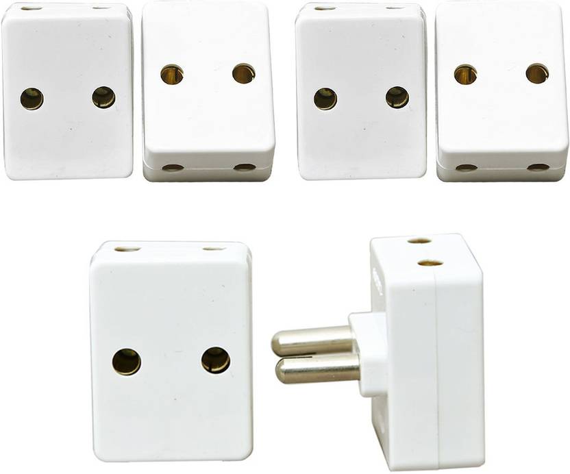 HI-PLASST 6PCS- 3 WAY 2 PIN TRAVELLER Multiplug, with 3 Sockets 6 A Two ...