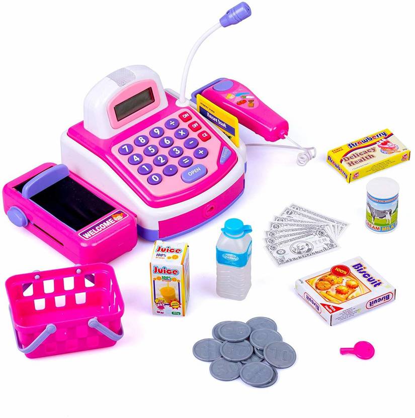 latest radhe Cashier Toy Cash Register Playset | Pretend Play Set for ...