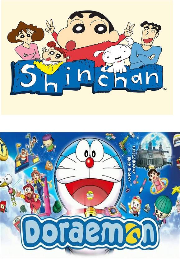 Cartoon Poster | Doraemon And Shinchan Wall Poster Combo| Poster for ...