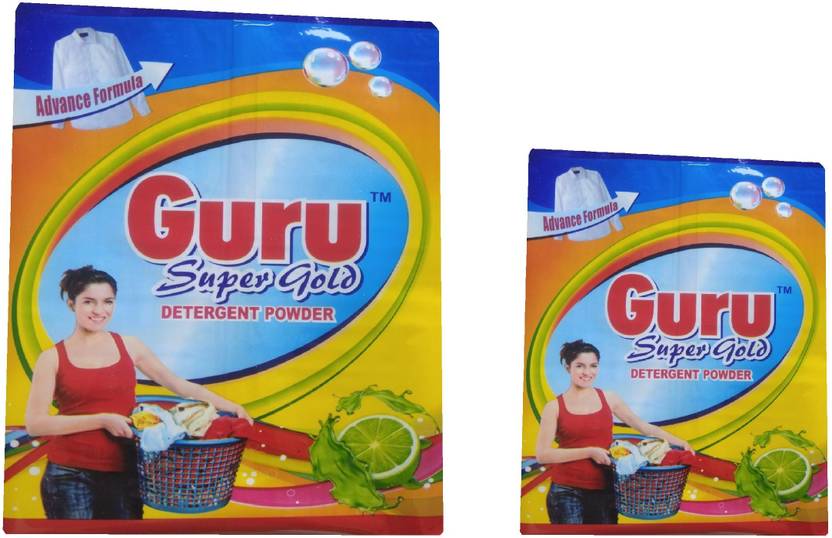 Guru Super Gold Detergent Powder 5KG+200G (Pack of 2) Detergent Powder ...