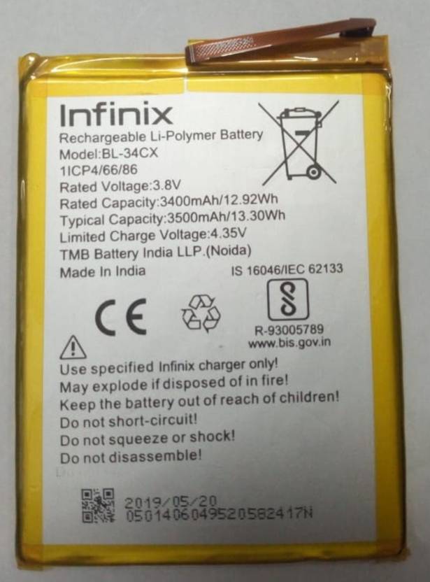 Infinix Mobile Battery For Infinix Smart 3 Plus Price in India - Buy ...