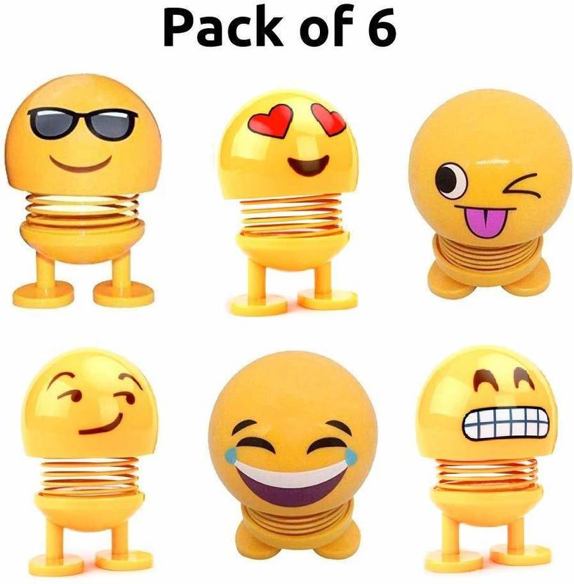 india fun zone Car Emoji Figures, Shaking Head Toys, Smileys Spring Toy ...