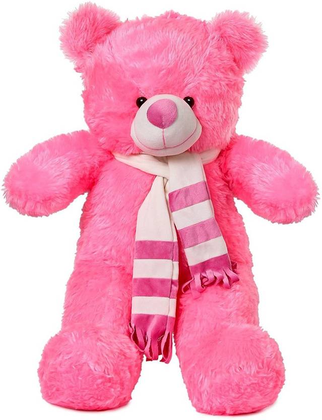 Mappy Cute & Elegant 3 Feet Pink Teddy Bear Muffler style Stuffed Soft ...