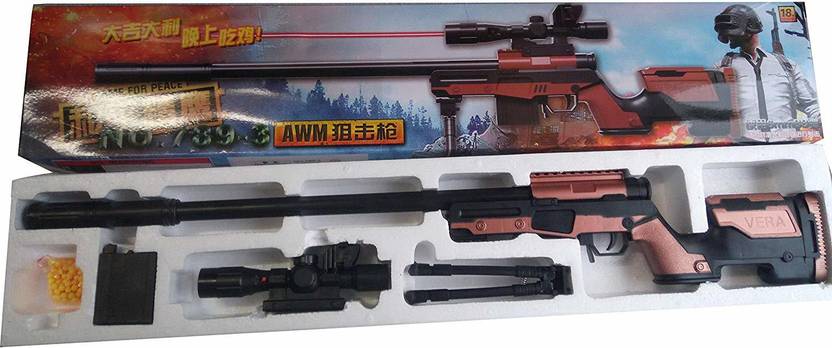 TOY STORE AWM Sniper Rifle Toy Gun with Plastic Bullets , Big Size Army ...