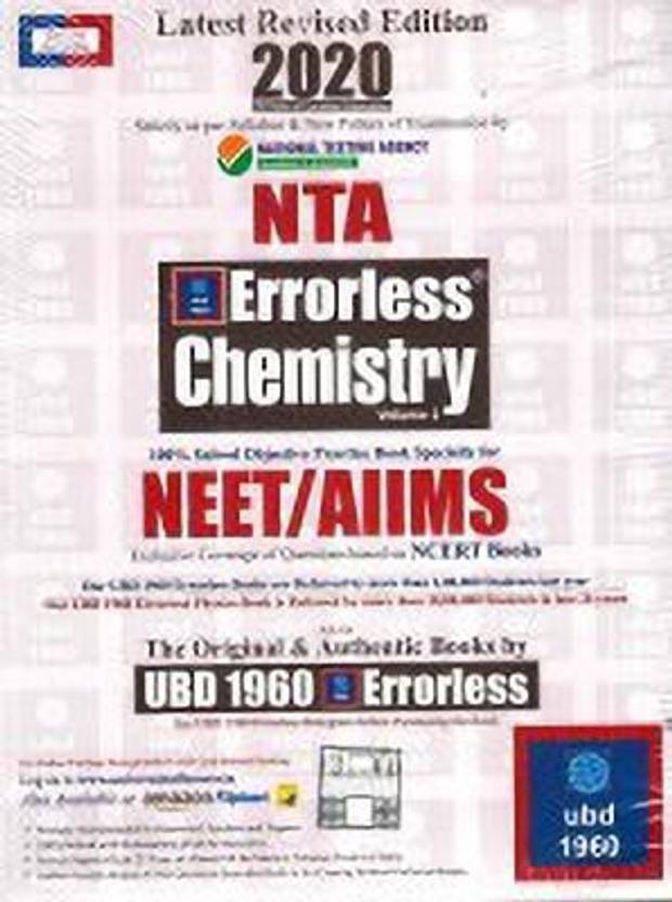 Errorless Chemistry Neet/aiims/ncert - 2020: Buy Errorless Chemistry ...
