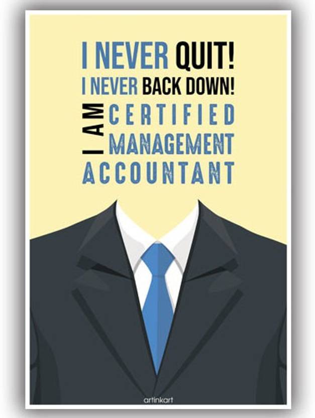 Motivational Management Accountant Poster for Room and Office CMA Art ...
