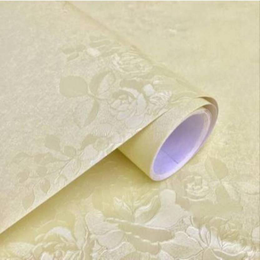 WallBerry Wall Stickers Wallpaper Beige Rose Embossed Self Adhesive ...
