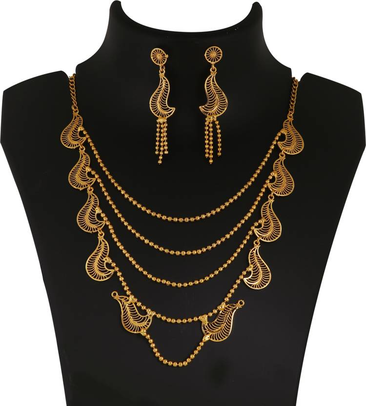 Manikya Brass Gold-plated Gold Jewellery Set Price in India - Buy ...