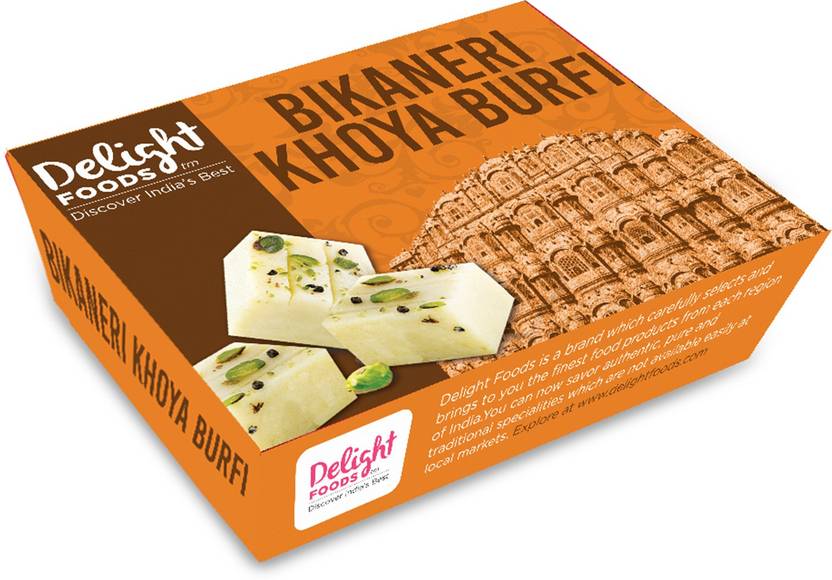 Delight Foods Bikaneri Khoya Barfi - Khova Burfi Box Price in India ...