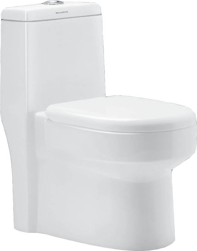 BM BELMONTE Ceramic Floor Mounted One Piece Western Commode / Toilet / Water Closet / EWC Dune P ...