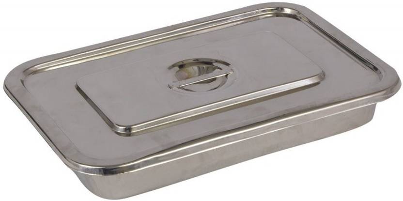 PSM Stainless Steel Instrument Tray With Lid 18X12 Reusable Medical ...