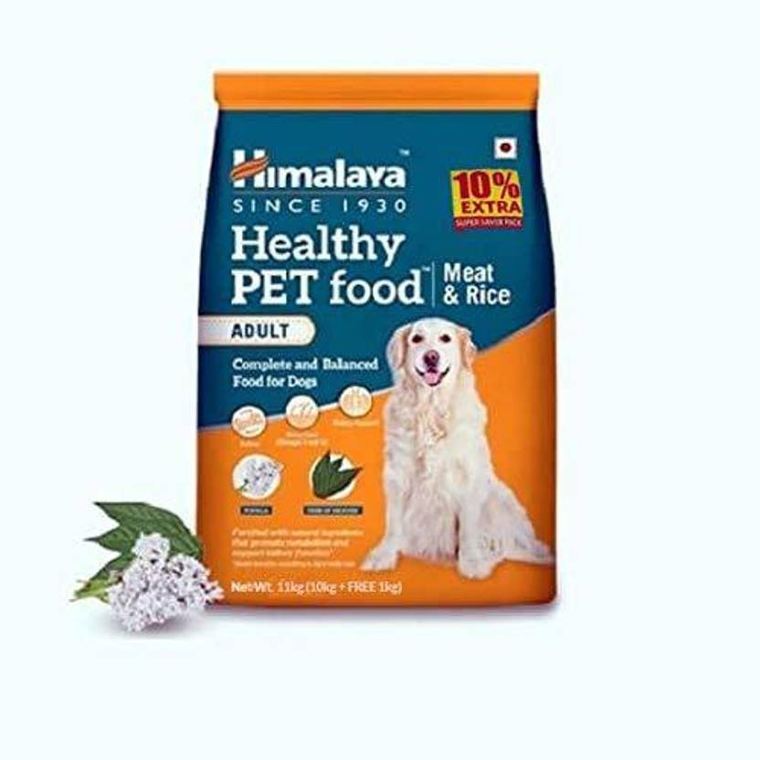 HIMALAYA Healthy Pet Food - Meat & Rice Adult, 10 kg + 1 Kg Free = 11 ...