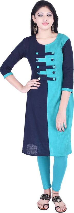 The youth style Women Colorblock Straight Kurta - Buy The youth style ...