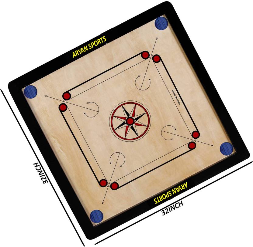 VPHUB ound Pocket Carrom Board with Coins,Striker &,Powder (Full-32 ...