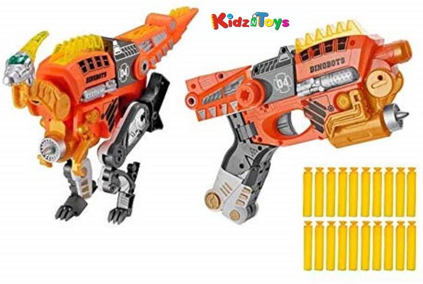 Kidz N Toys Dinosaur Transformers Robot Blaster Gun Toy for Kids ...