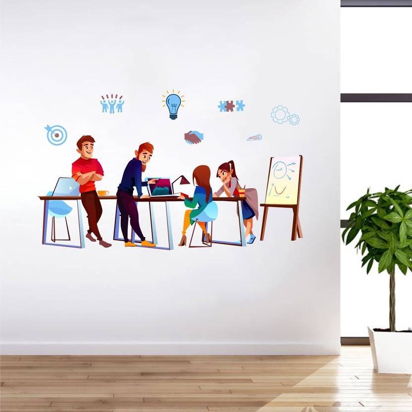 Decal O Decal Office Group Discussion Ideas Exchange Wall Stickers (PVC ...