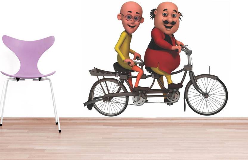Decals Creation 35 cm Motu Patlu Wall Sticker Self Adhesive Sticker ...