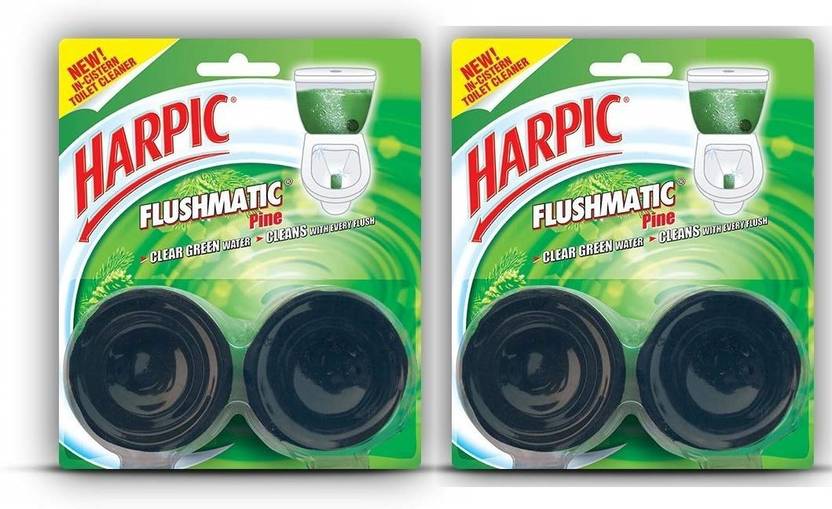 Harpic Flushmatic Pine 100g (Pack of 2) Pines Block Toilet Cleaner ...