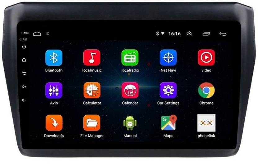 Autoform Swift/Swift Dzire (2017-2020) 9 Inch Touchscreen 2GB RAM 16GB Internal Memory Android ...