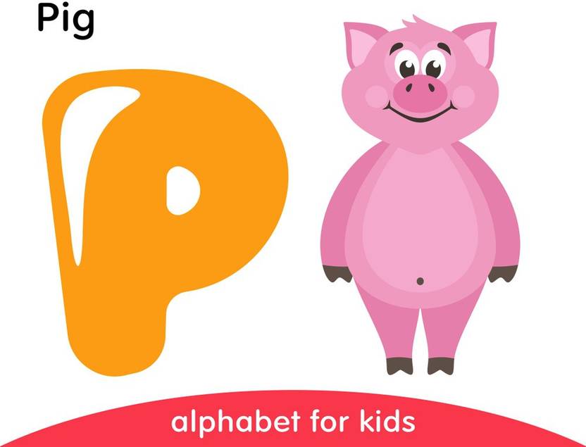 alphabet p for pig |poster for kids|alphabest posters|number posters ...