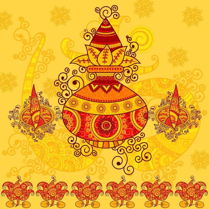 new design kalash PosterDiwali PosterFestival Poster Paper Print ...