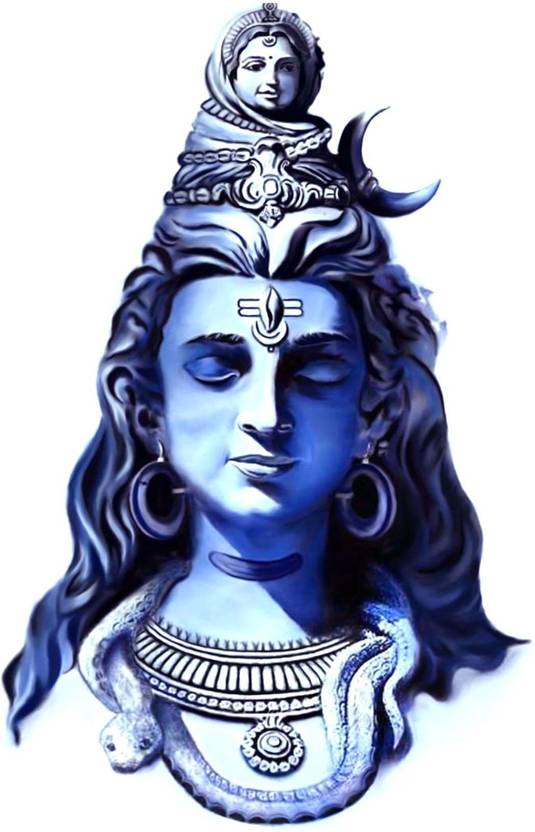 DivineDesigns 51 cm Shiv Parvati Sticker Self Adhesive Sticker Price in ...