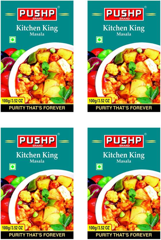 Pushp Brand Kitchen King Masala, Combo Pack of 4, 100gm each Price in ...