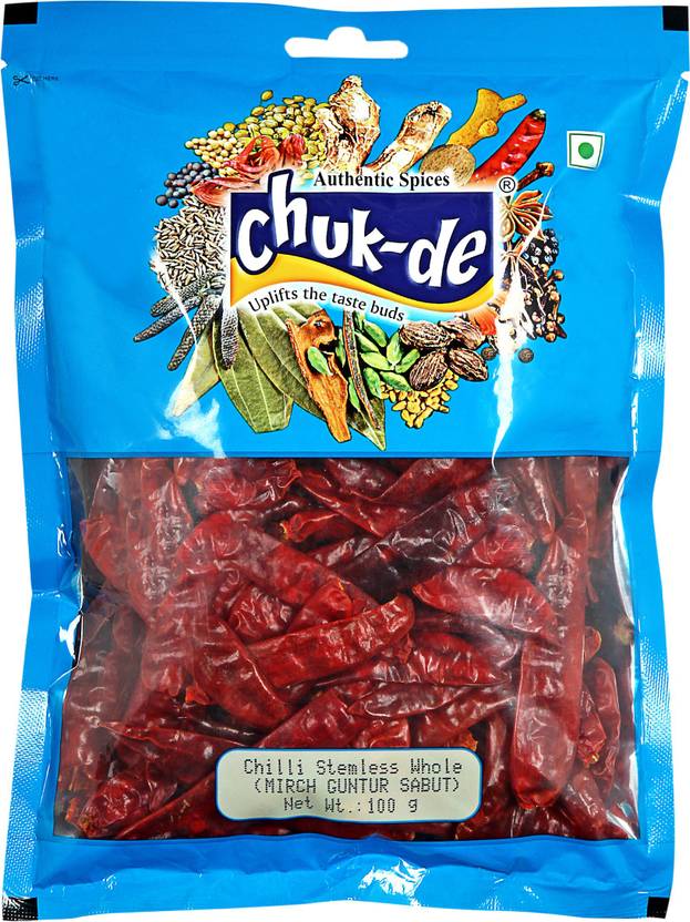 CHUKDE Spices Red Chilli Whole/Lal Mirch Sabut (Gunter) Price in India ...