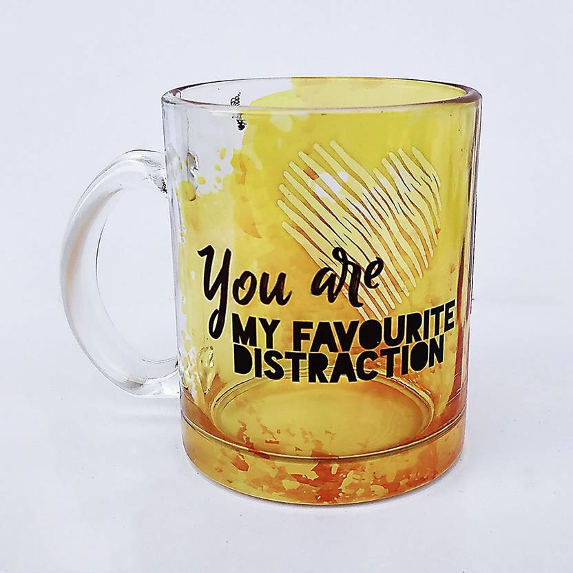 HOT MUGGS You're my favorite distraction Glass Coffee Mug Price in ...