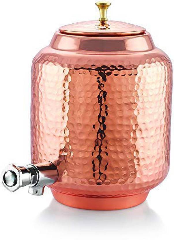 Copper Master 5 Litre Hammered Copper Water Dispenser (Matka/Pot ...