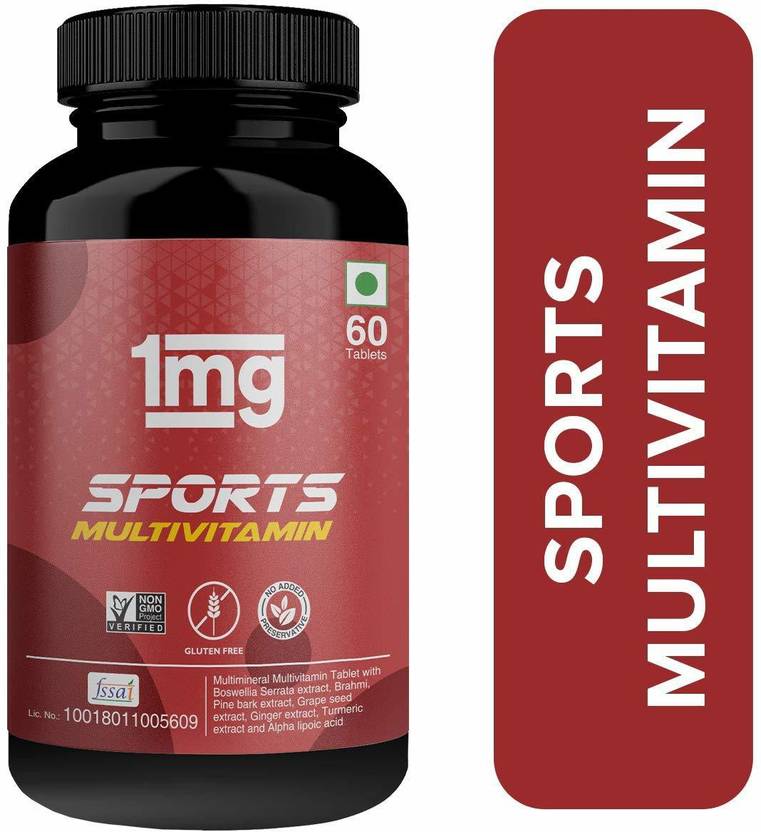 1MG Sports Multivitamin Tablets - 60 Capsules Price in India - Buy 1MG ...