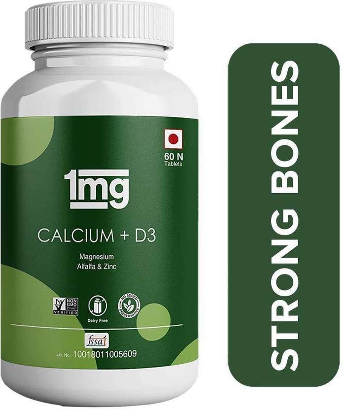 1MG Calcium Plus Vitamin D3 400 IU Tablets for Men Women - For Strong ...