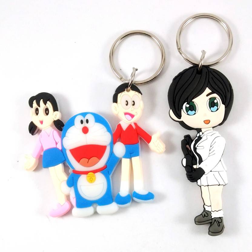 Isk Doremon with Nobita and Shizuka and cute school girl white dress ...