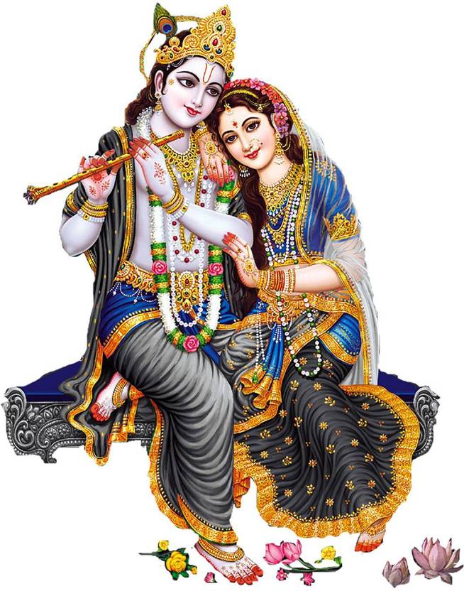 DivineDesigns Medium Radha Krishna Sticker Price in India - Buy ...