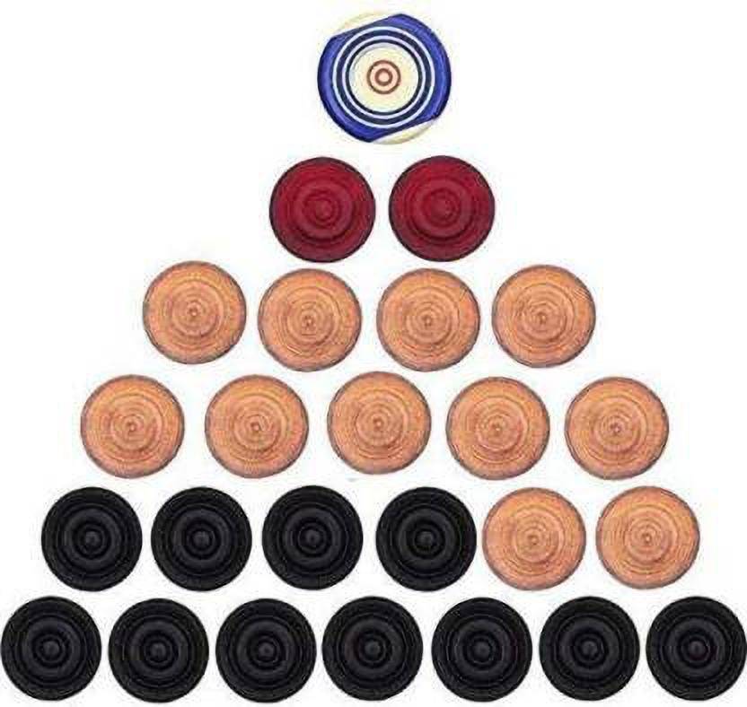 Aakar Enterprises Wooden Carrom Coins with 1 Striker Carrom Pawns Price ...