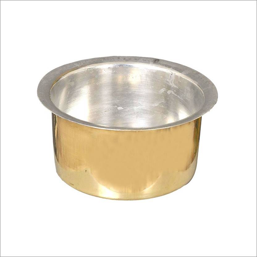SHRI ANAND 100% pure 1 Ltr Pot brass with kalayi coating Pot 17.18 cm ...