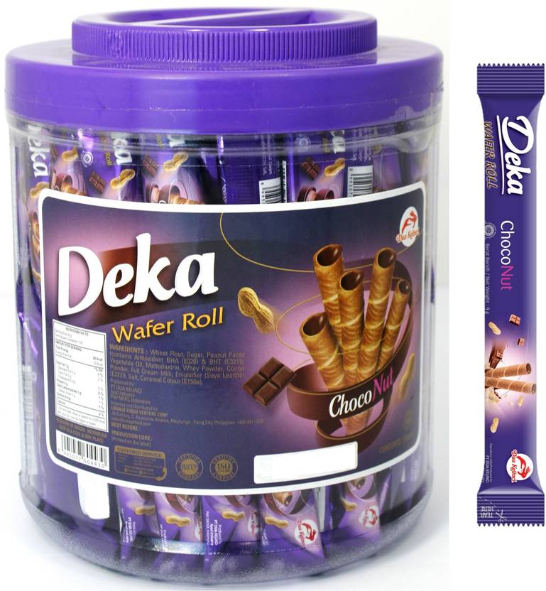 Dua Kelinci Deka Wafer Roll Choco Nut (390g) Wafer Rolls Price in India ...
