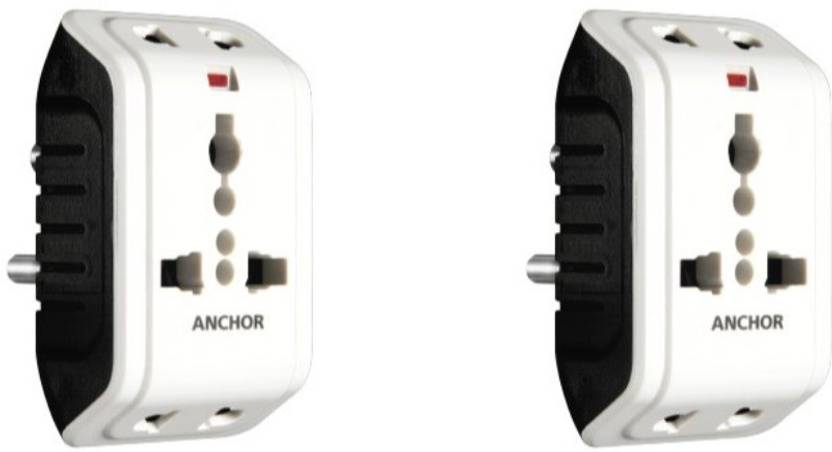 ANCHOR Multi-Plug Universal Multi Plug Adaptor with Indicator - Pack of ...