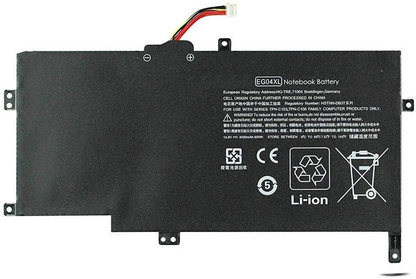 Techie Book 6 6-1000 Battery EG04XL 681951-001(Black Color) 6 Cell ...