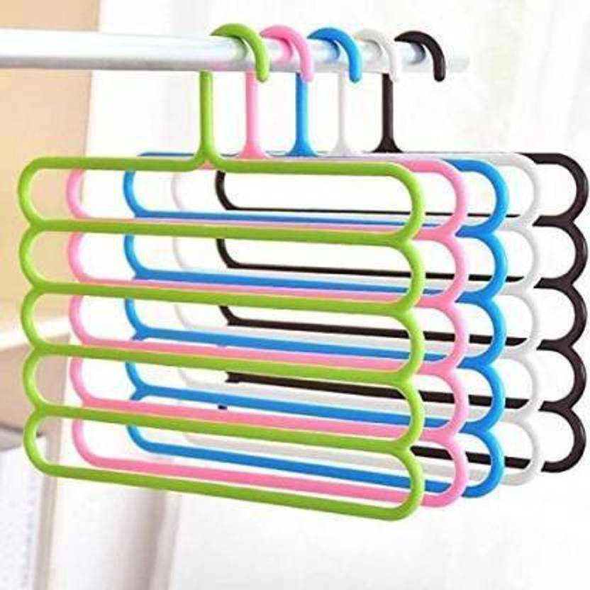 calivert 5 Layer Multipurpose Multi Layer Hanger Closet Organizer (Pack ...