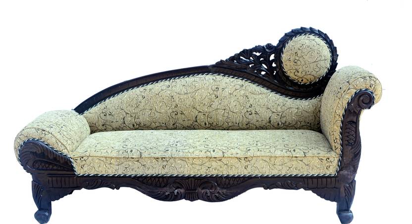 Raj Handicrafts Sheesham Wood 3 Seater Diwan Sofa with Cushion for ...