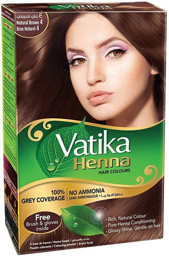 Dabur Vatika Henna Natural Brown Hair Color Ammonia Free Brown