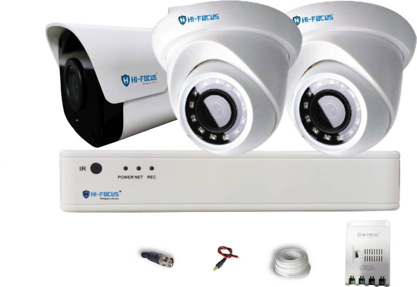 HI-FOCUS Hifocus 1080p 4 Channel DVR with 2.4 MP Dome, Bullet, Copper ...