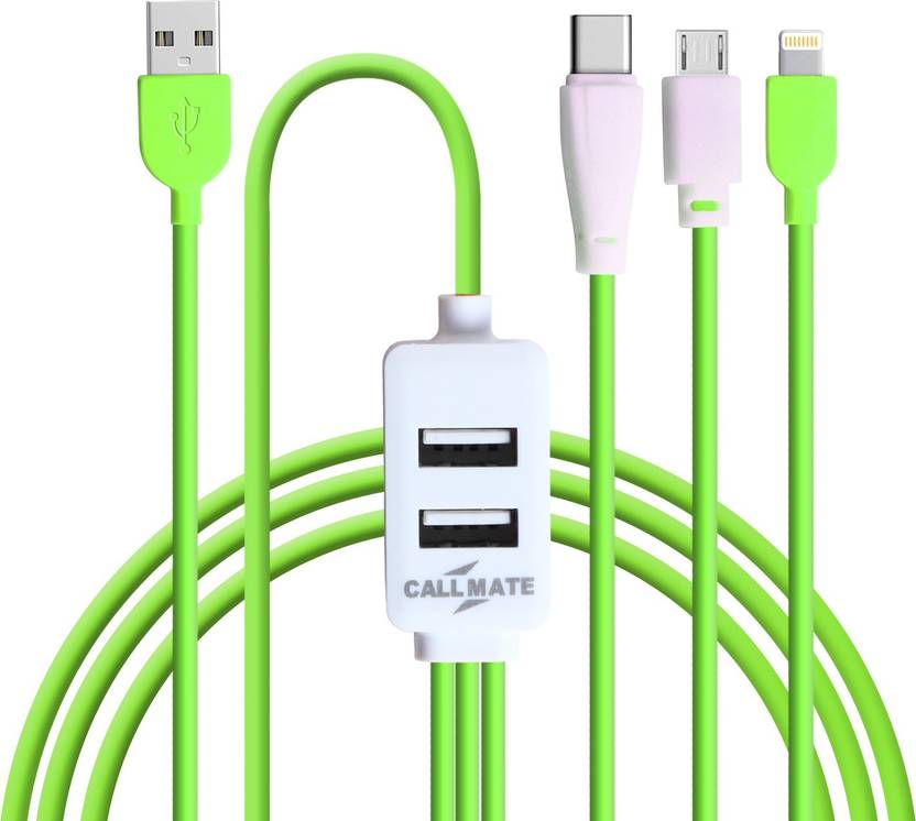 Callmate SZNO5 All in one Data and Charging Cable With Dual USB Port ...