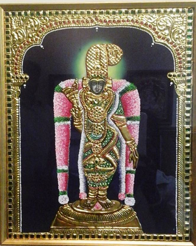 Amnaya Madurai Meenakshi Amman Gold Leaf, Traditional Handmade Tanjore ...