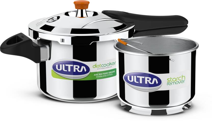 ULTRA DURACOOK DIET 3 L Induction Bottom Pressure Cooker & Pressure Pan ...